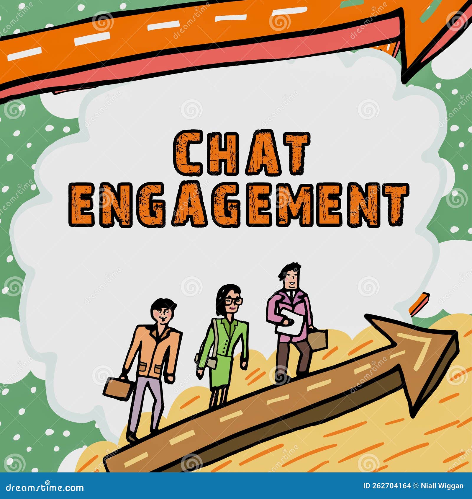 Text Caption Presenting Chat Engagement. Word for Customer Interacts ...