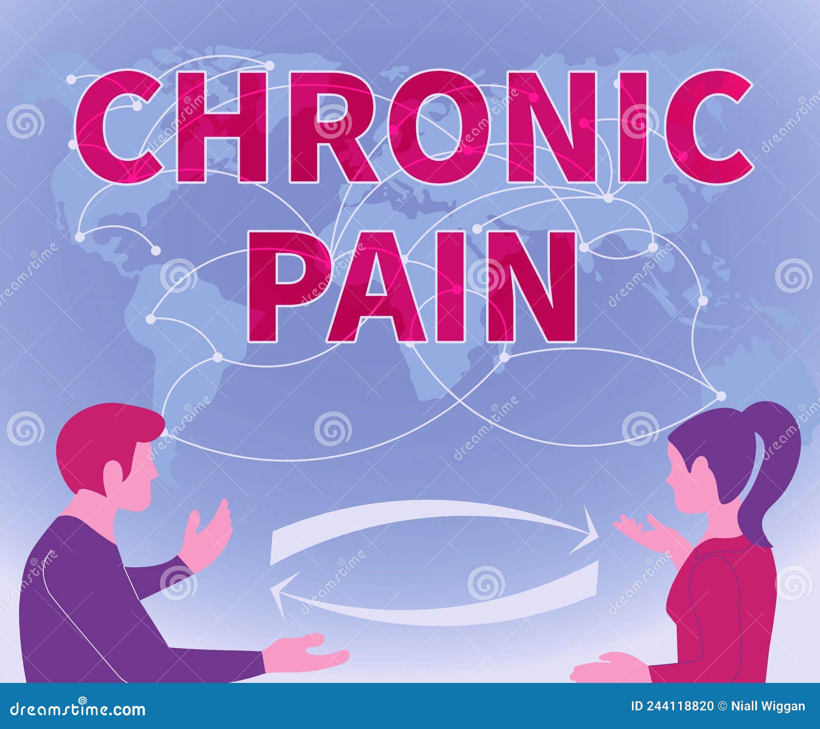 Text Caption Presenting Chronic Pain. Concept Meaning Pain that Extends ...