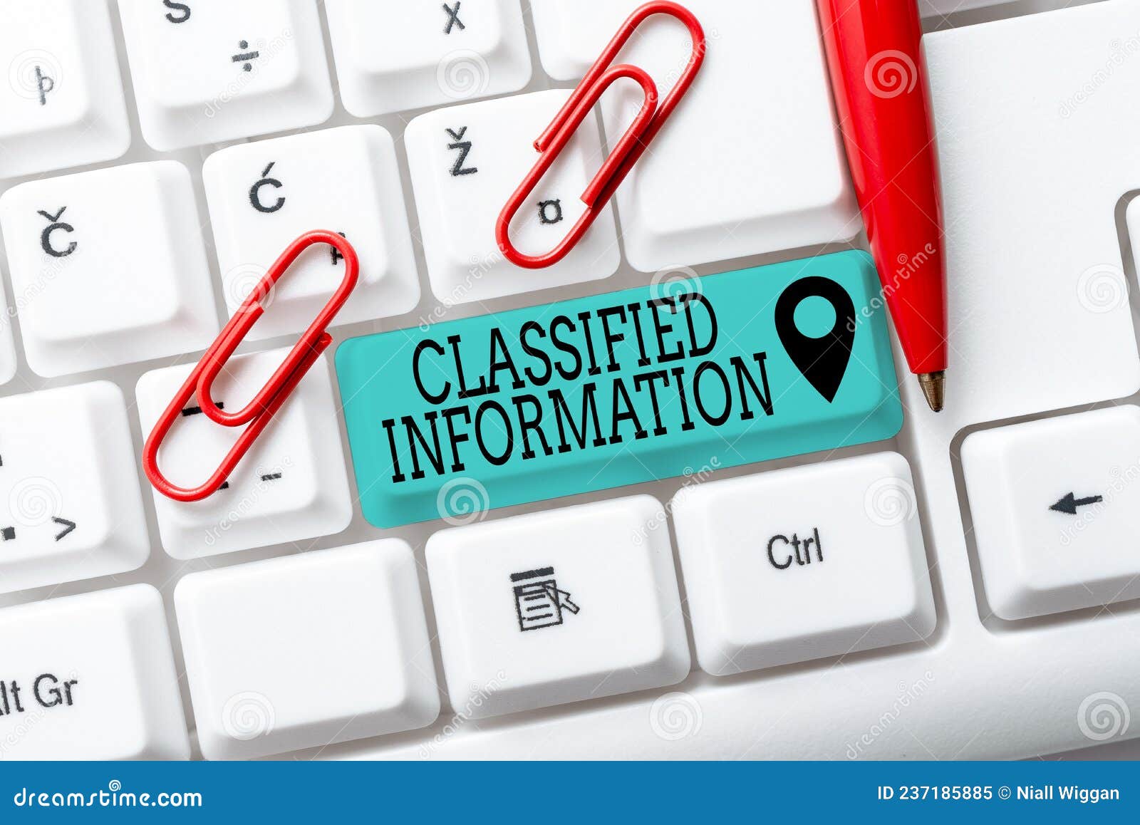 Text Caption Presenting Classified Information. Word for Sensitive Data ...