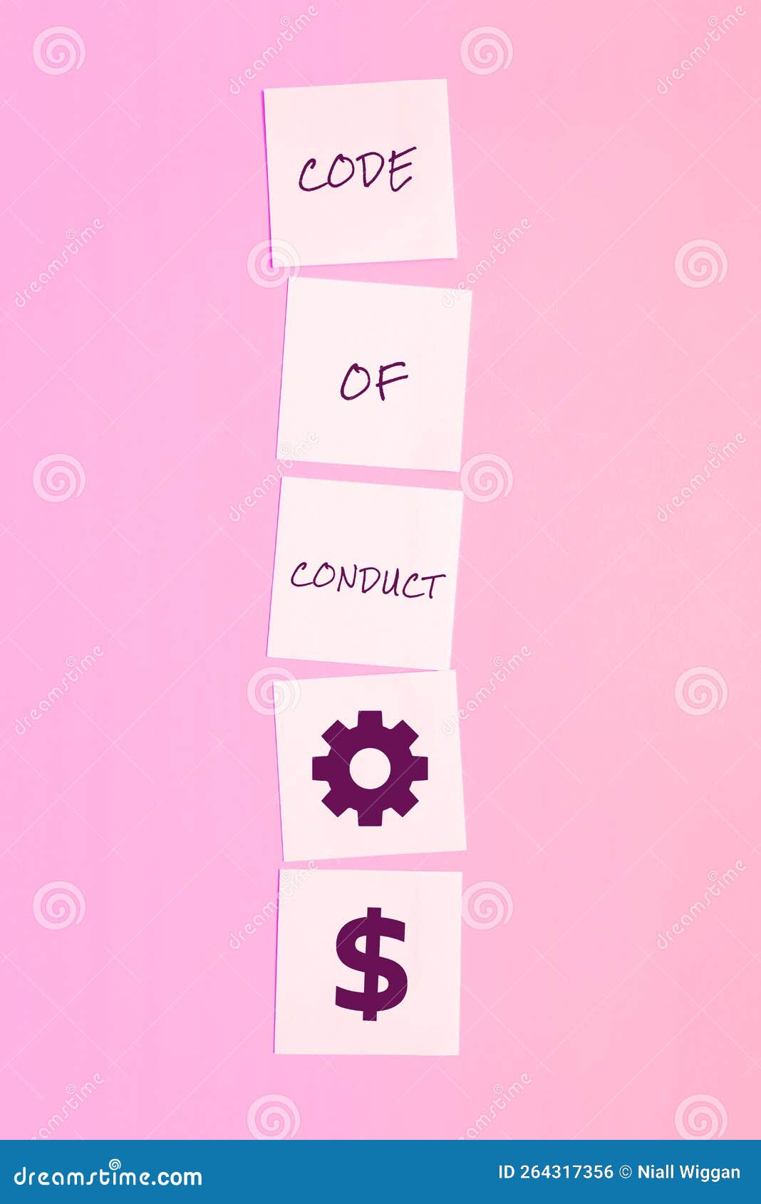 Text Caption Presenting Code of Conduct. Business Showcase Ethics Rules ...