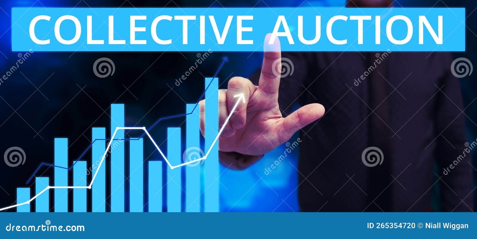 Text Caption Presenting Collective Auction. Business Concept Gathering ...