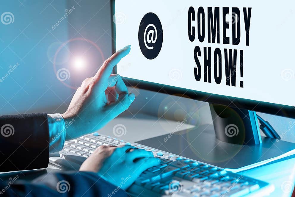 Conceptual Caption Comedy Show. Word for Funny Program Humorous Amusing ...