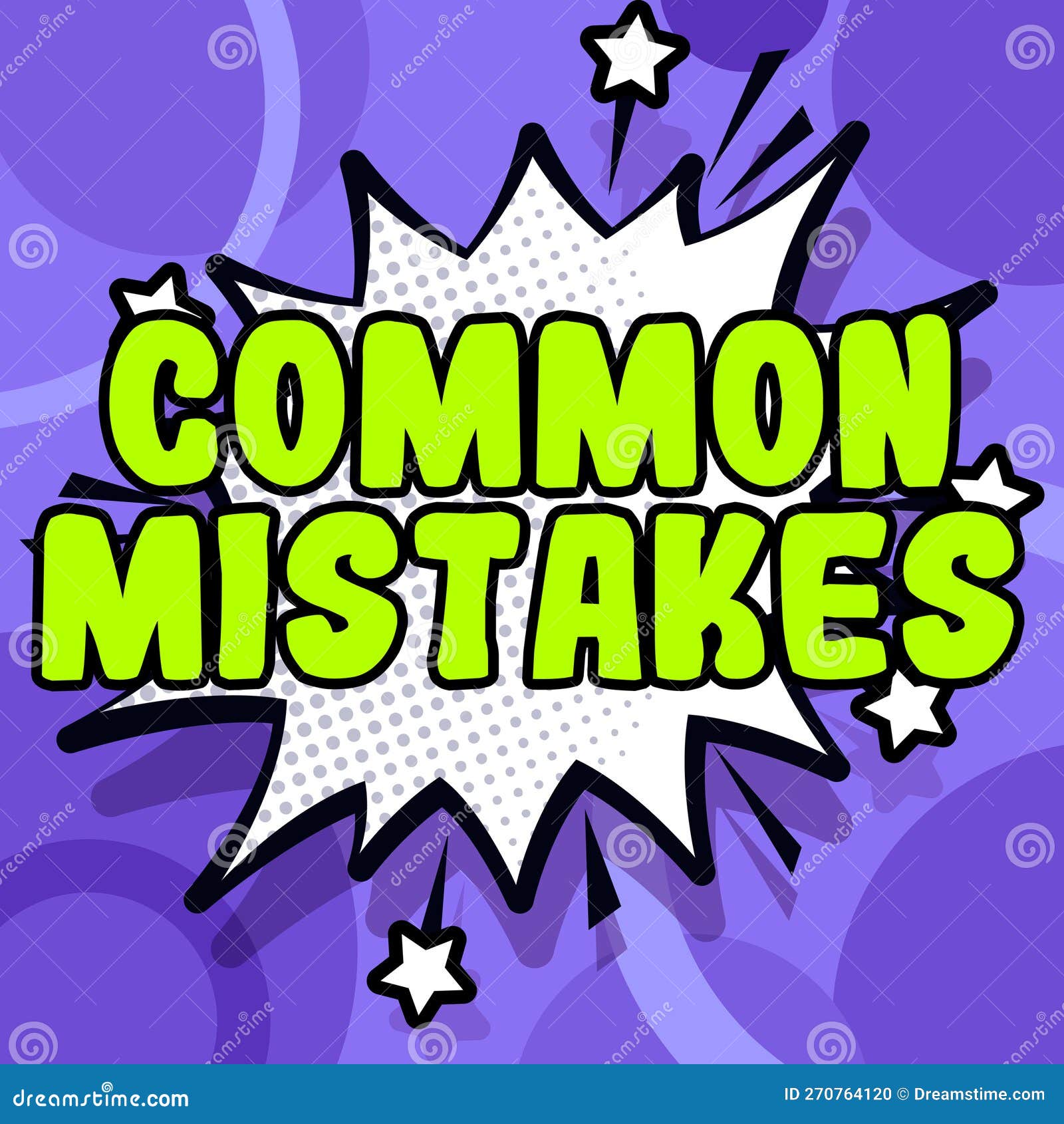 Text Caption Presenting Common Mistakes. Business Overview Actions that are Often Used ...