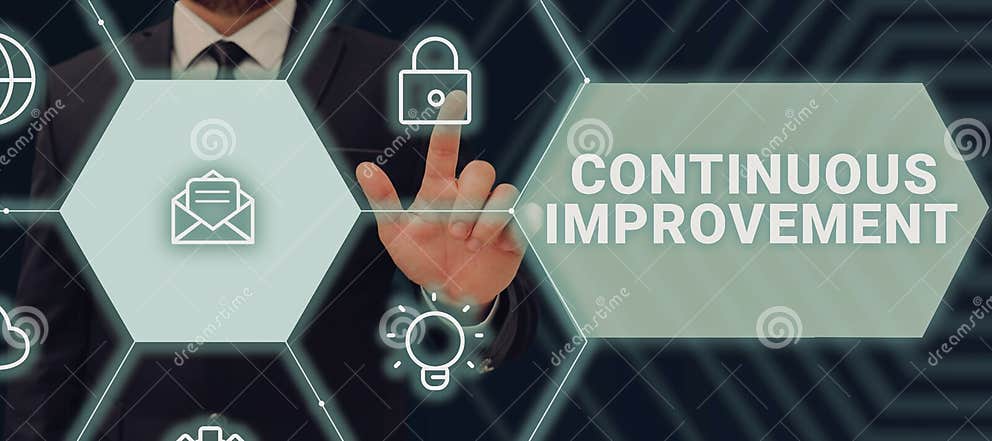 Text Caption Presenting Continuous Improvement. Business Concept Making ...