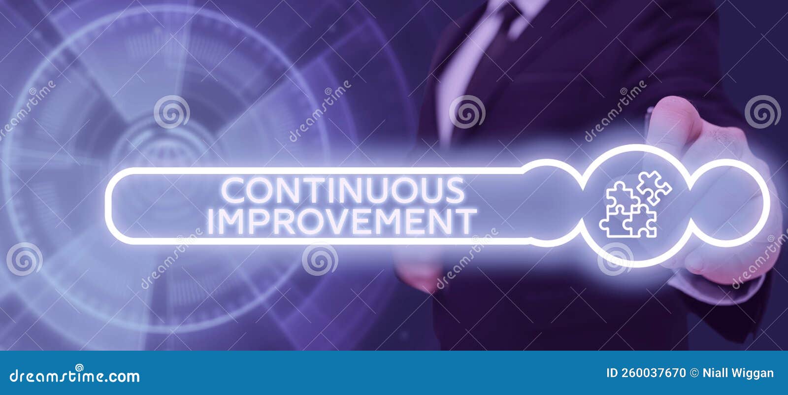 Conceptual Caption Continuous Improvement. Business Concept Making ...