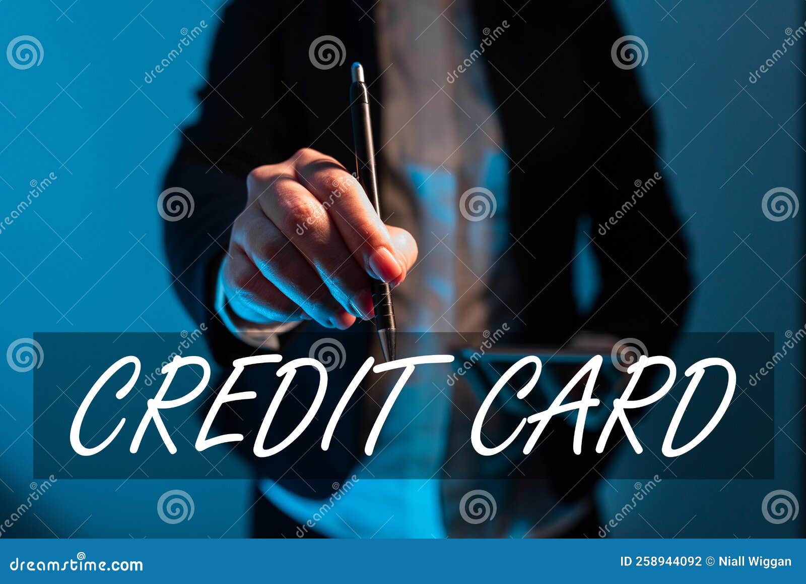 Text Caption Presenting Credit Card. Business Idea an Electronic and ...
