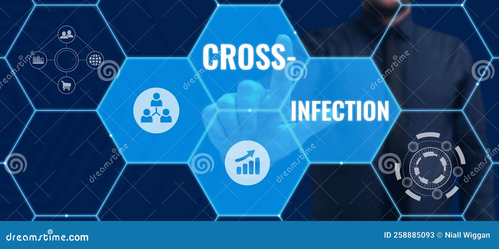 Text Caption Presenting Cross Infection. Internet Concept Disease ...