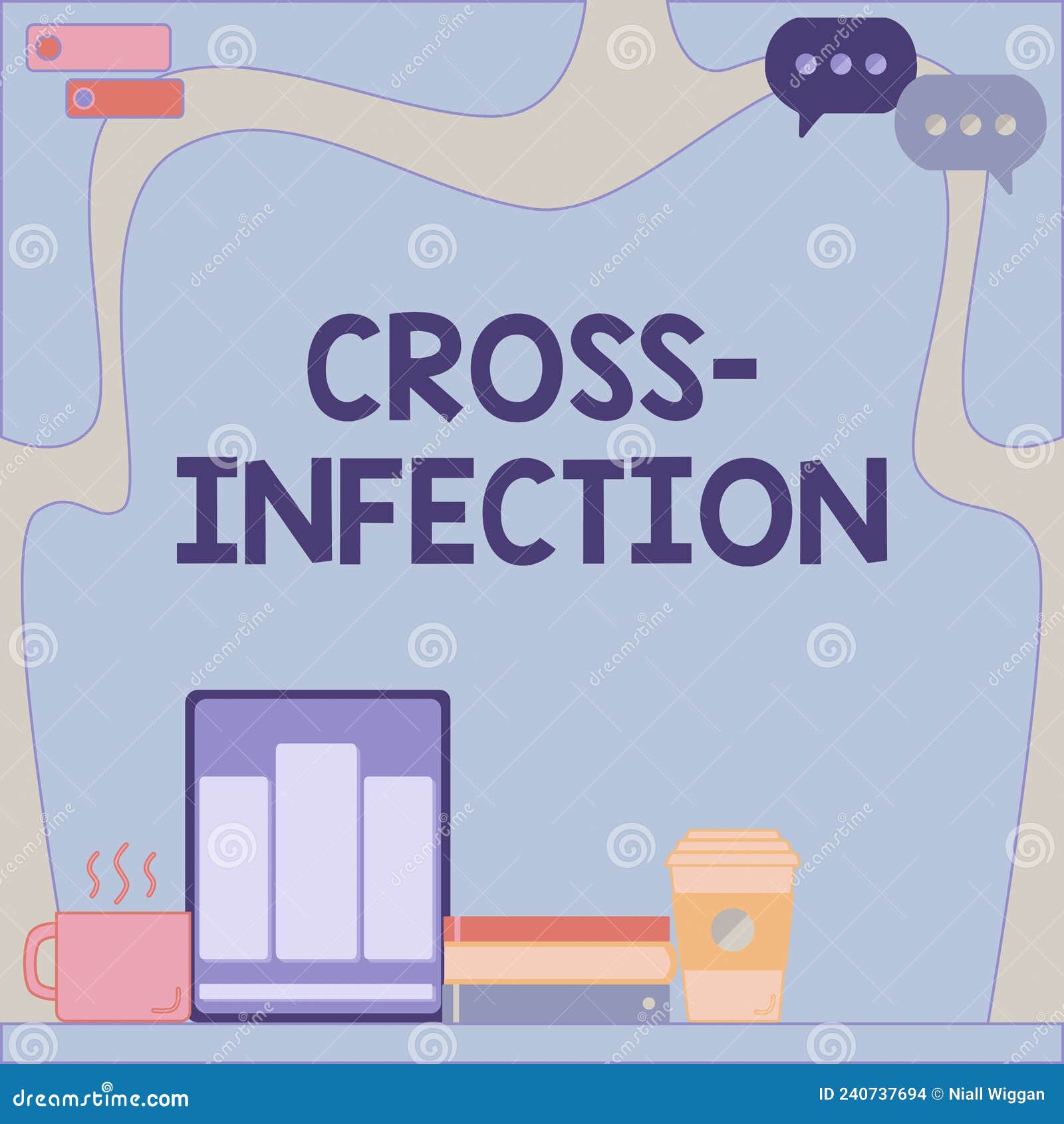 Text Caption Presenting Cross Infection. Internet Concept ...