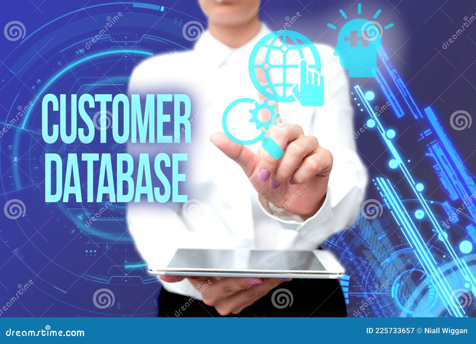 Text Caption Presenting Customer Database. Business Idea Uptodate on ...