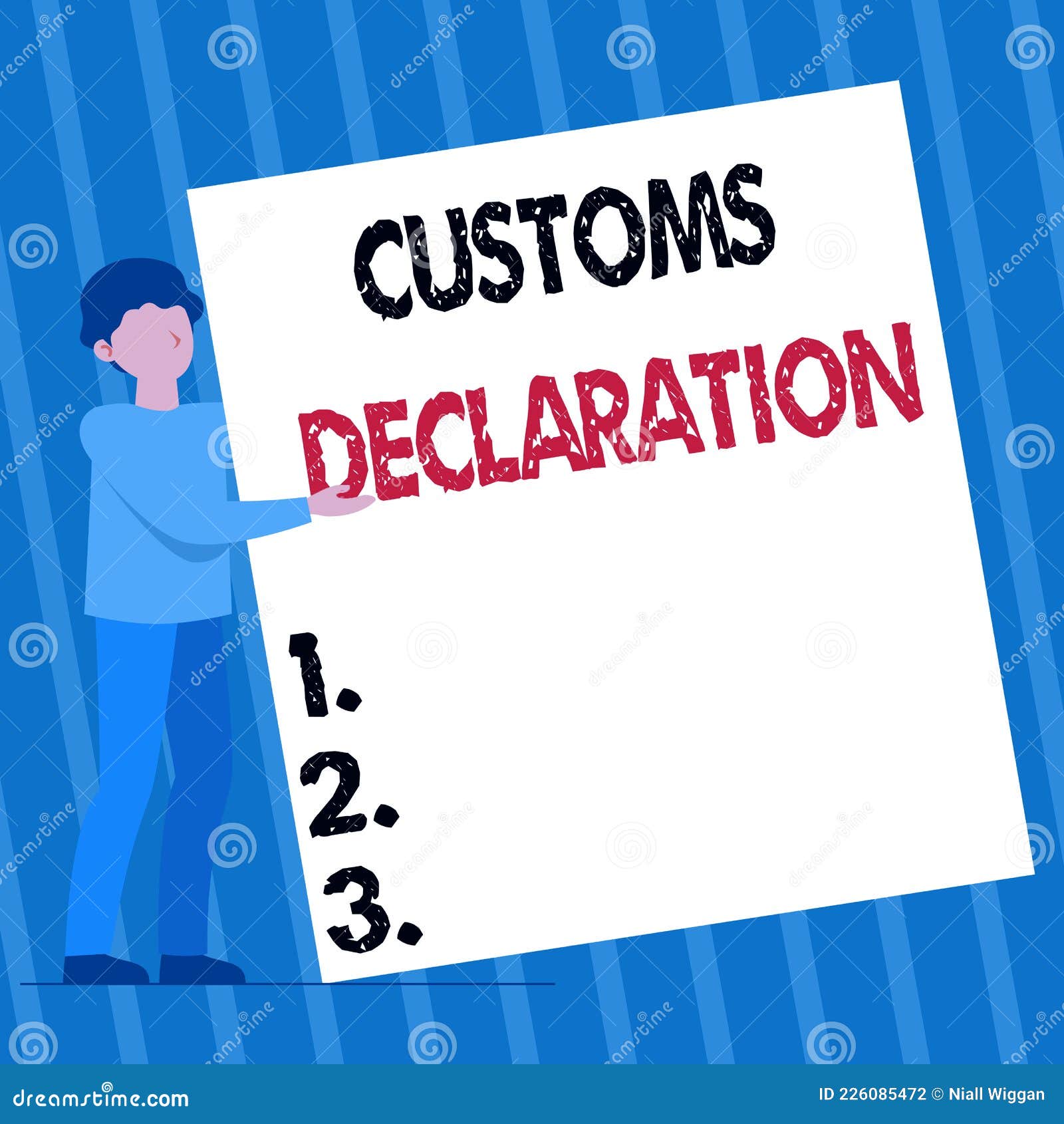Conceptual Display Customs Declaration. Business Showcase Official ...
