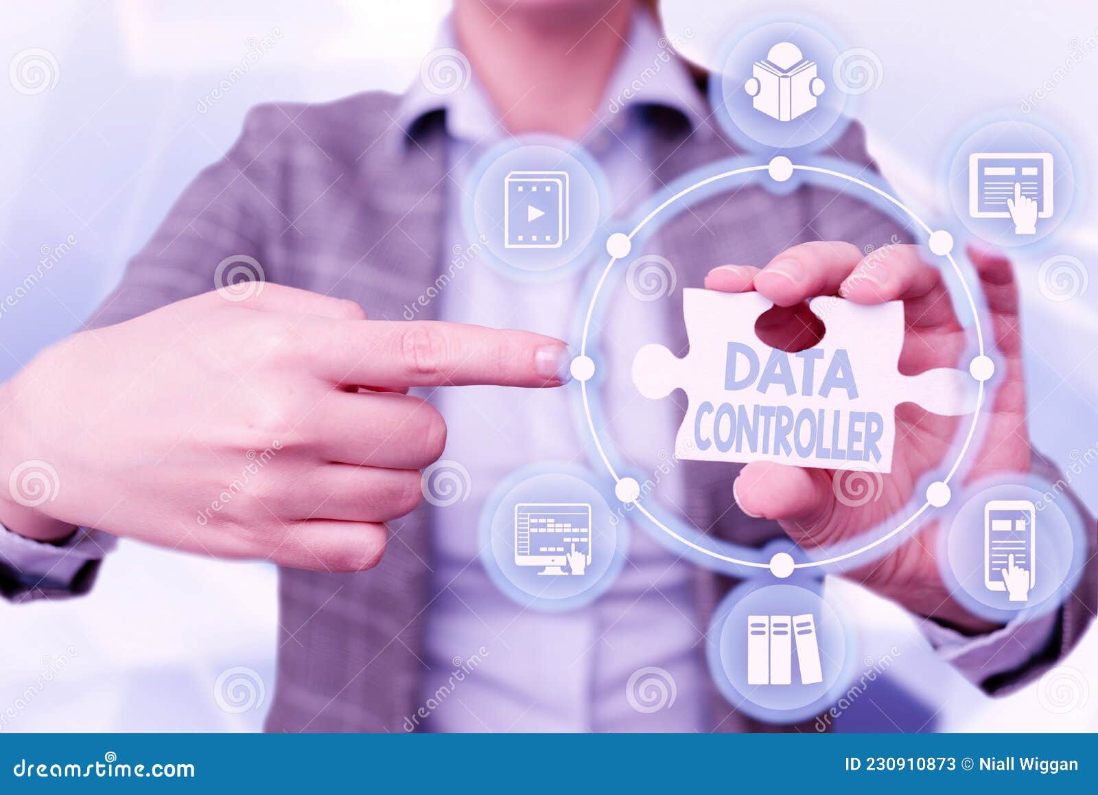 Text Caption Presenting Data Controller. Concept Meaning Person Who ...