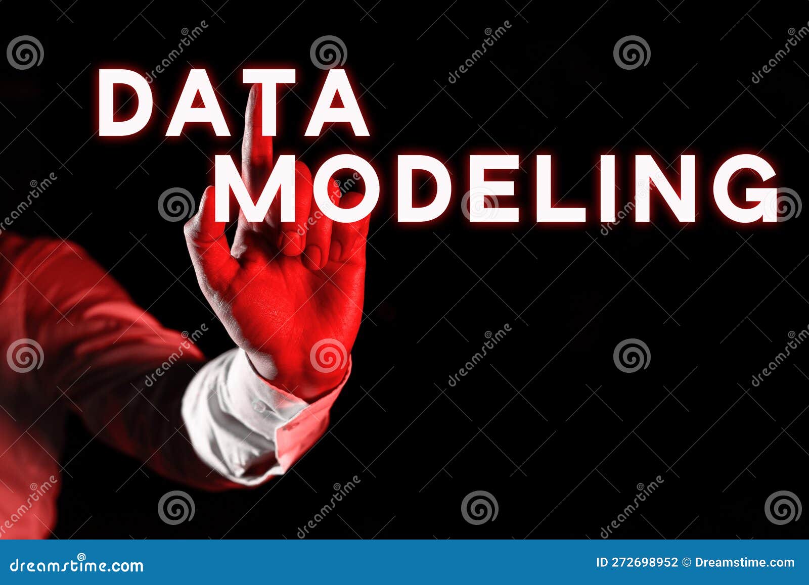 Text Caption Presenting Data Modeling. Word for Process of Transferring ...