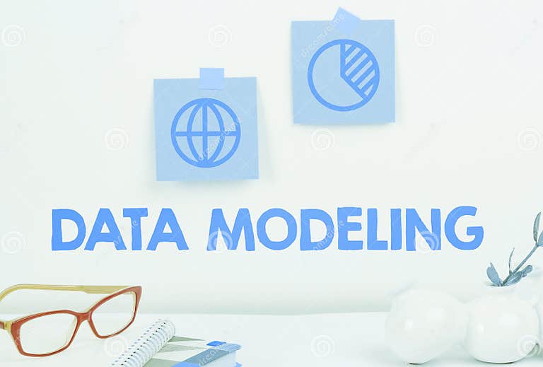 Hand Writing Sign Data Modeling. Business Concept Process of ...