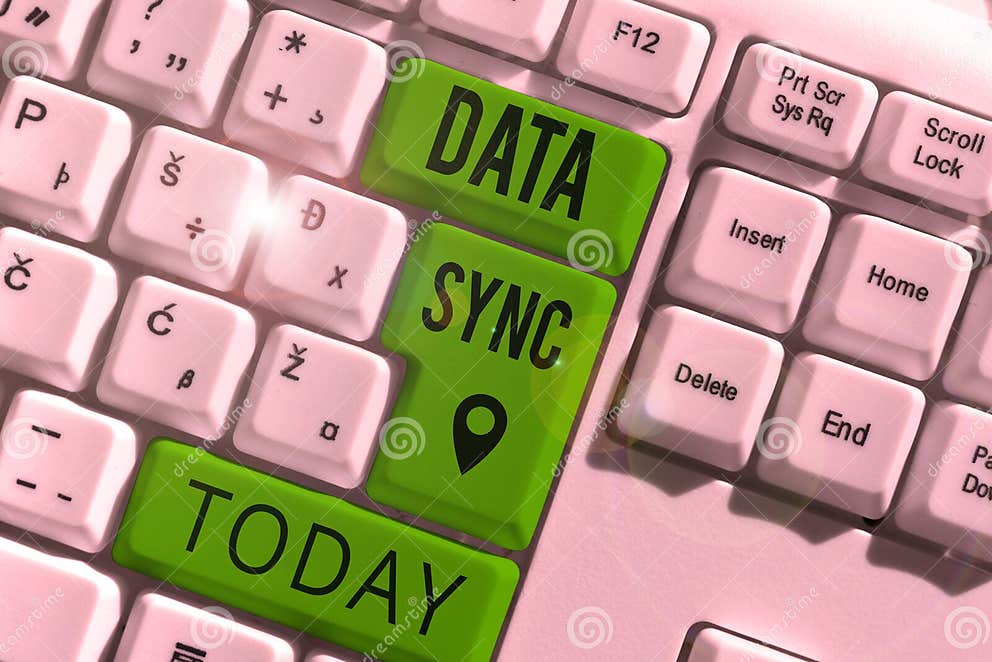 Conceptual Display Data Sync. Word for Data that is Continuously ...