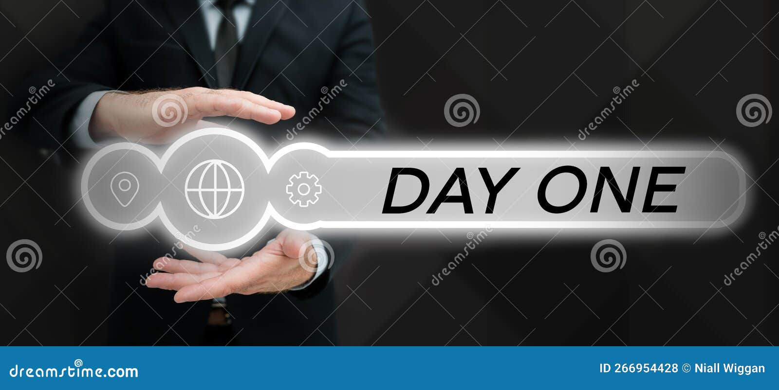 Text Caption Presenting Day One. Word for Start Moment First Step ...