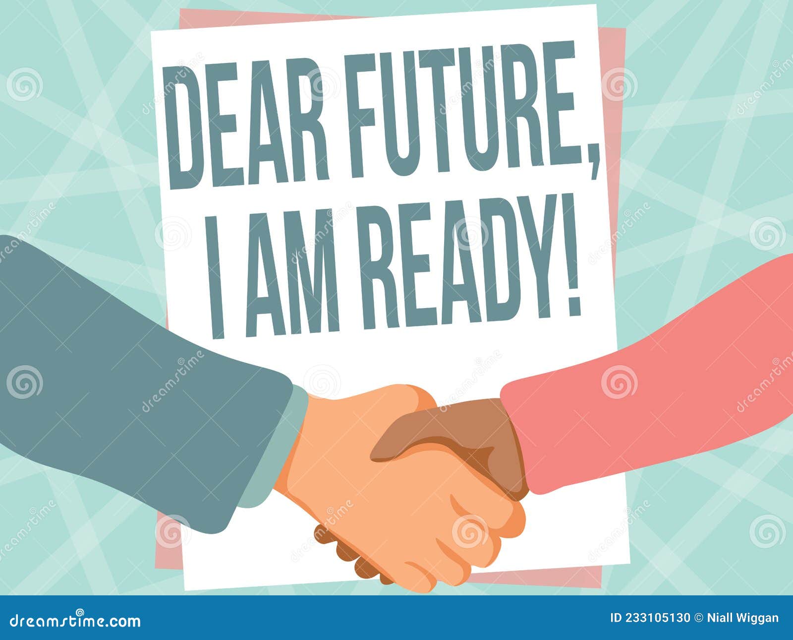 Text Caption Presenting Dear Future I am Ready. Word Written on State ...