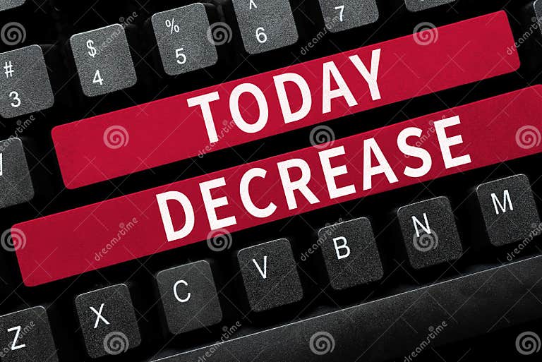 Text Caption Presenting Decrease. Word for Make or Become Smaller or Fewer in Size Amount ...