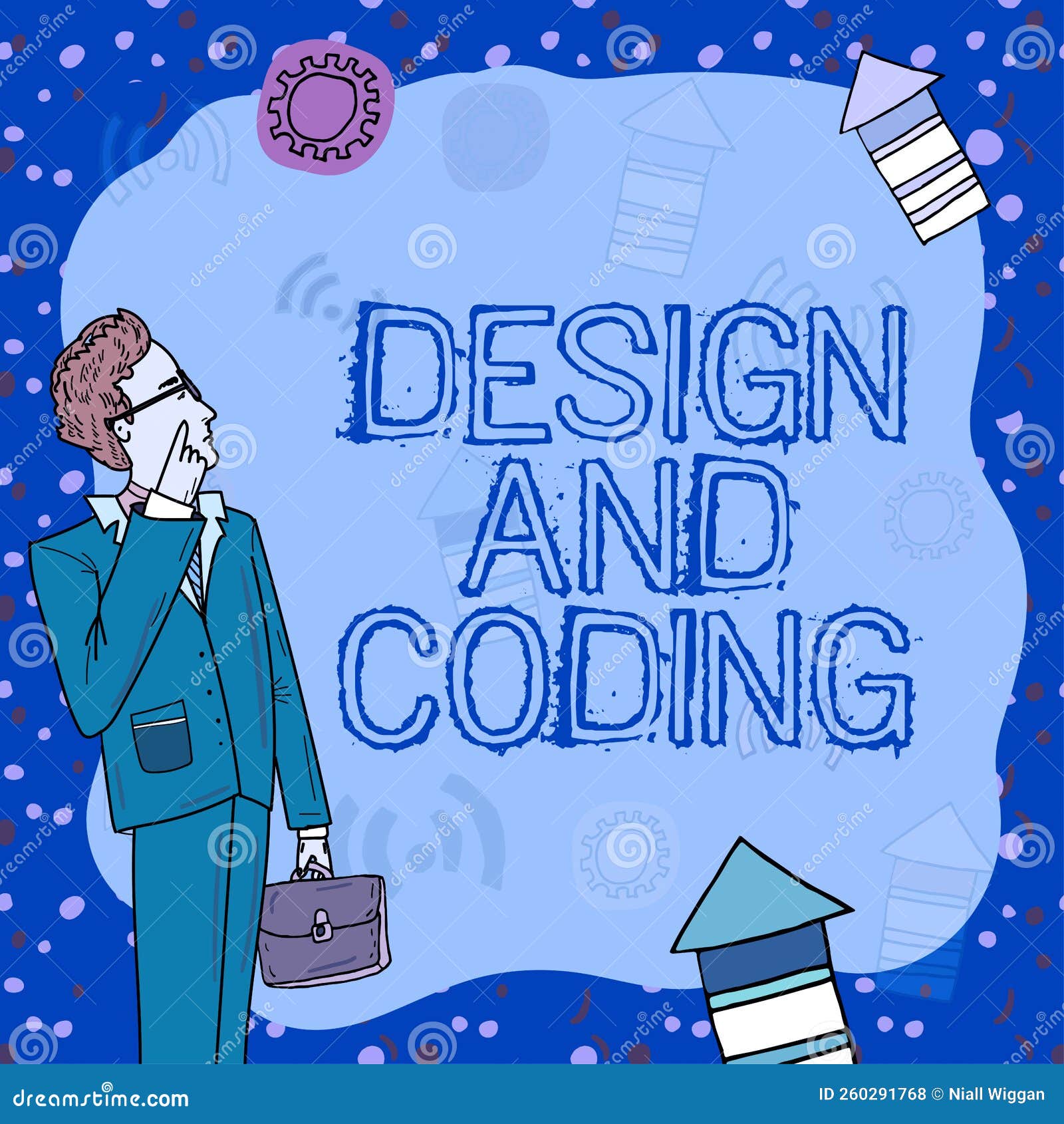 Text Caption Presenting Design And Coding Business Overview Html And