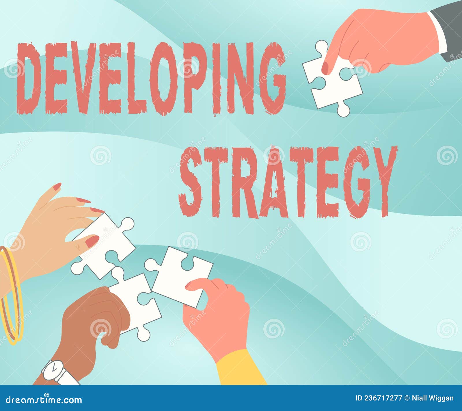 Text Caption Presenting Developing Strategy. Concept Meaning ...