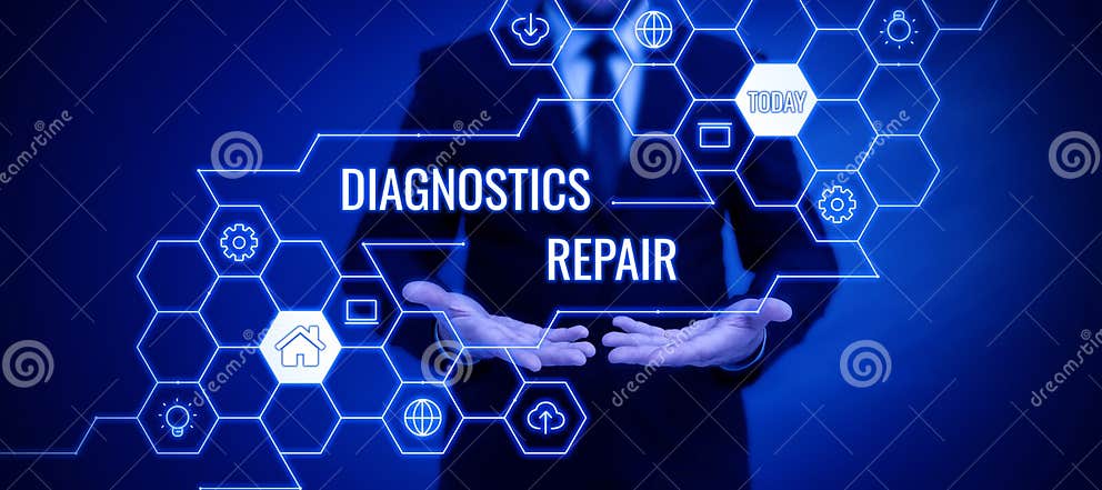 Text Caption Presenting Diagnostics RepairA Program or Routine that ...