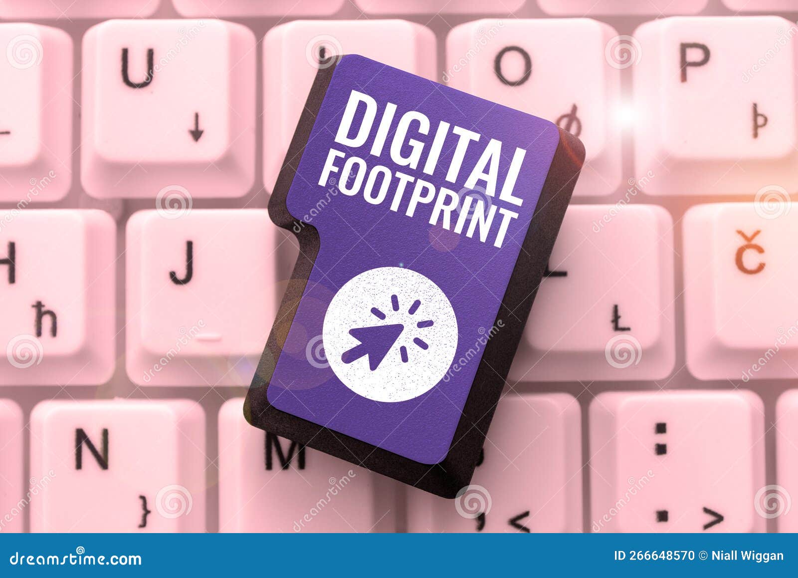 Sign Displaying Digital Footprint. Internet Concept Uses Digital ...
