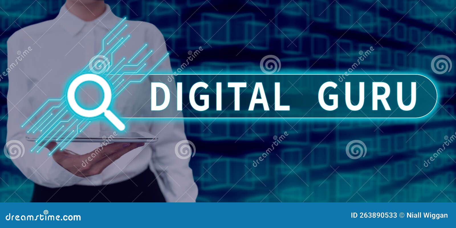 Conceptual Display Digital Guru. Business Showcase Teacher and ...