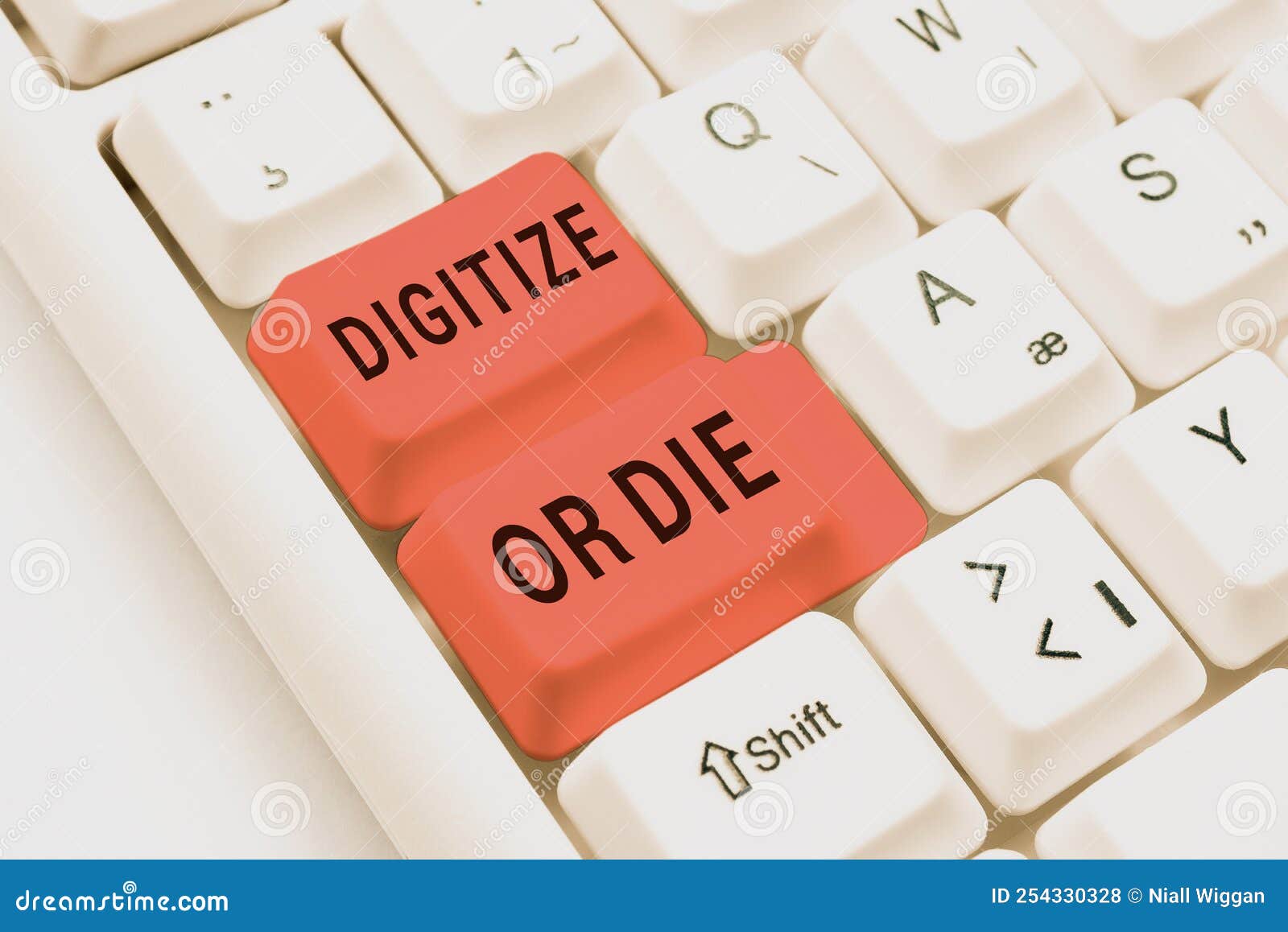 Sign Displaying Digitize or Die. Word Written on Embrace the Digital ...