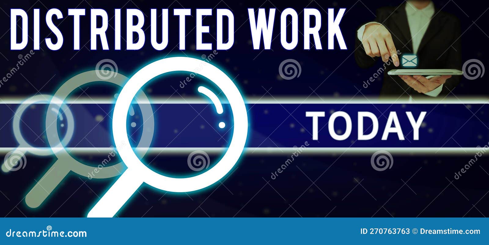 Inspiration Showing Sign Distributed Work. Business Concept Practiced ...