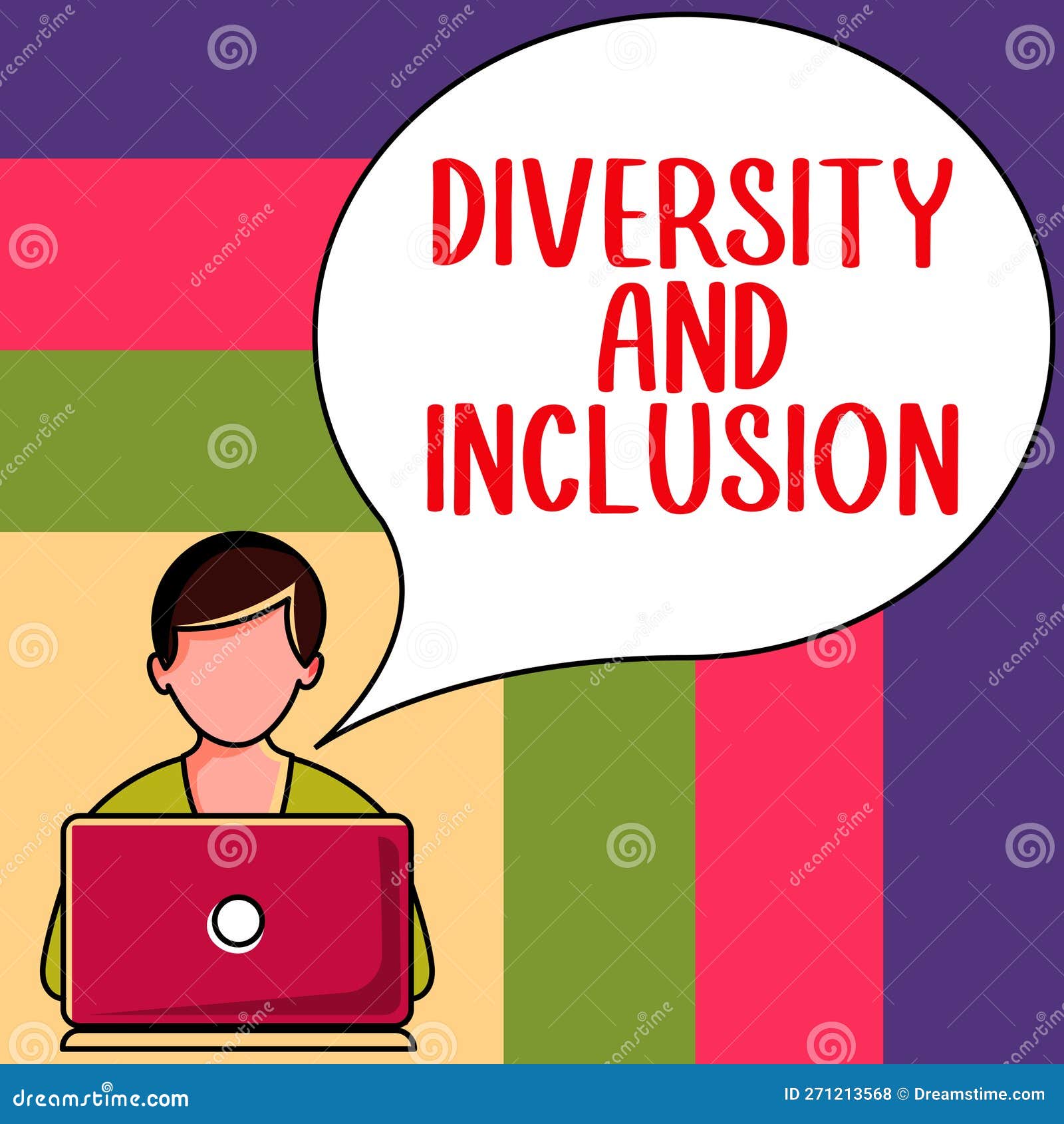 Text Caption Presenting Diversity and Inclusion. Word Written on Range ...