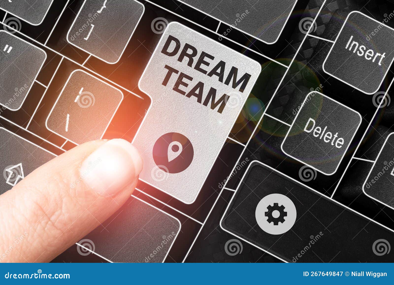 Conceptual Display Dream Team. Internet Concept Prefered Unit or Group ...