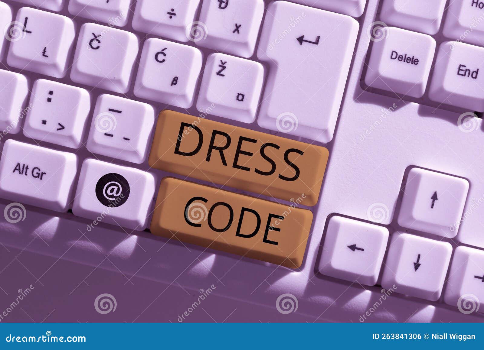 Text Caption Presenting Dress Code. Word for an Accepted Way of ...
