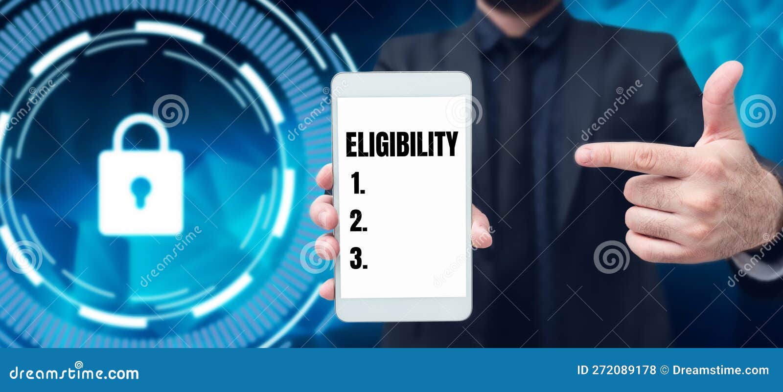 Sign Displaying Eligibility. Word for State of Having the Right for ...