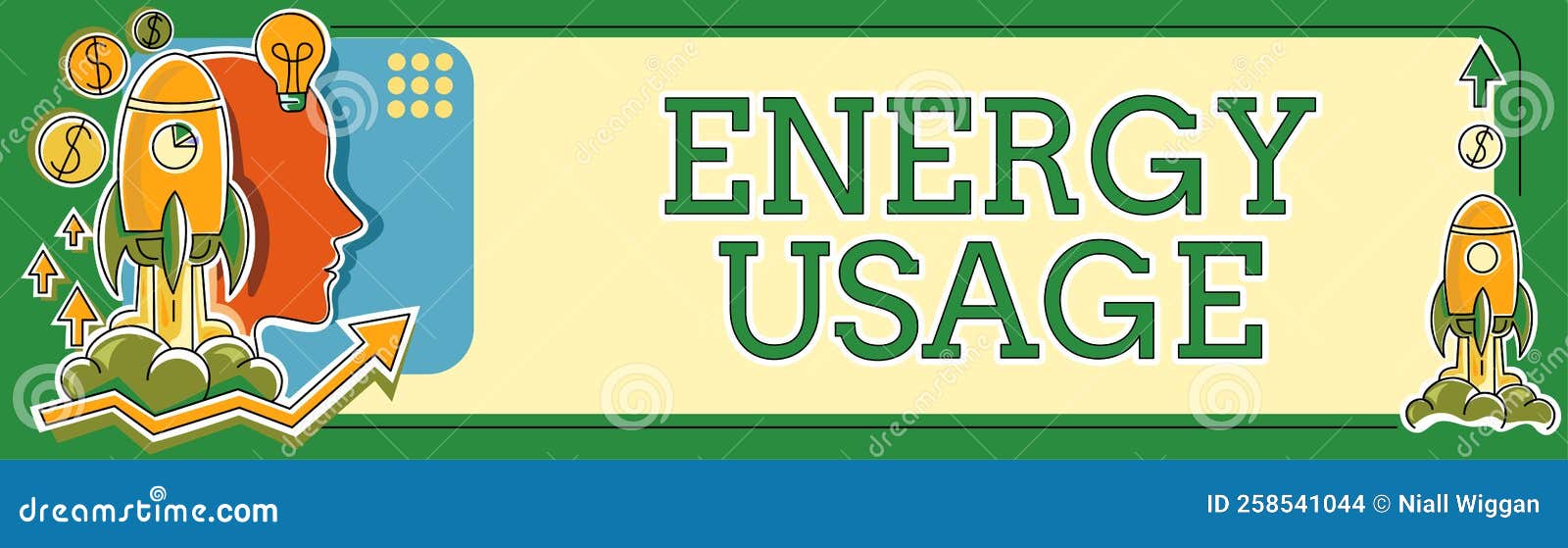 Text Caption Presenting Energy Usage. Internet Concept Amount of Energy ...