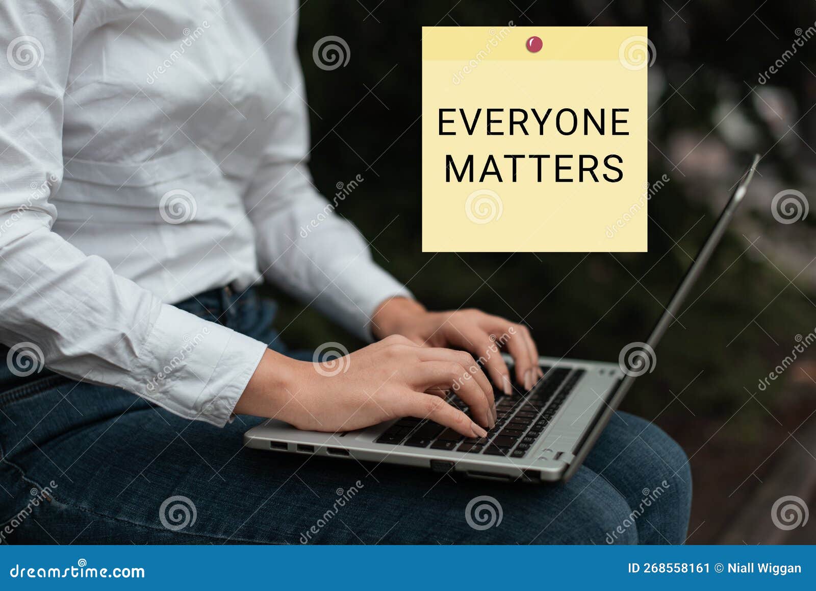 Handwriting Text Everyone Matters. Business Concept All the People Have ...