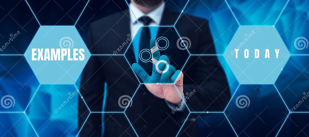 Text Caption Presenting Examples. Word Written on Photo Sample Model To ...