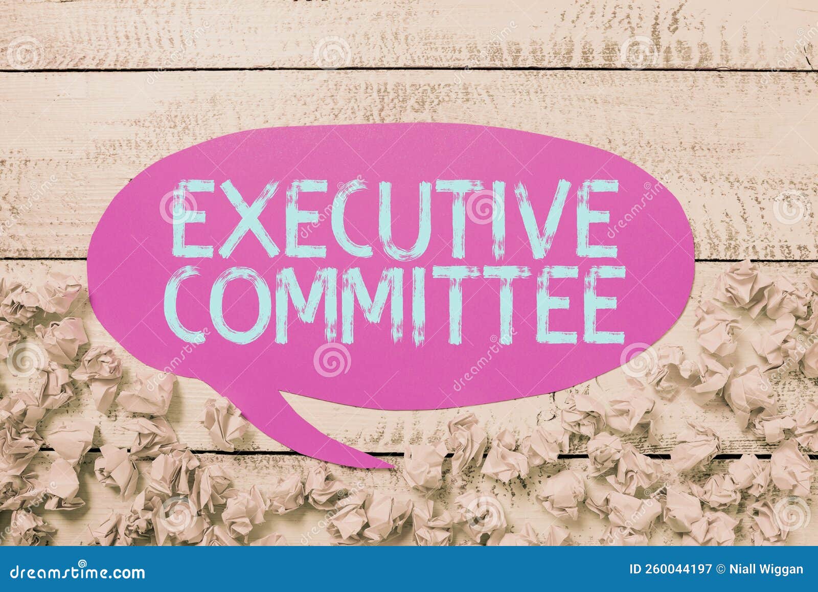 Handwriting Text Executive Committee. Business Idea Add Information in ...