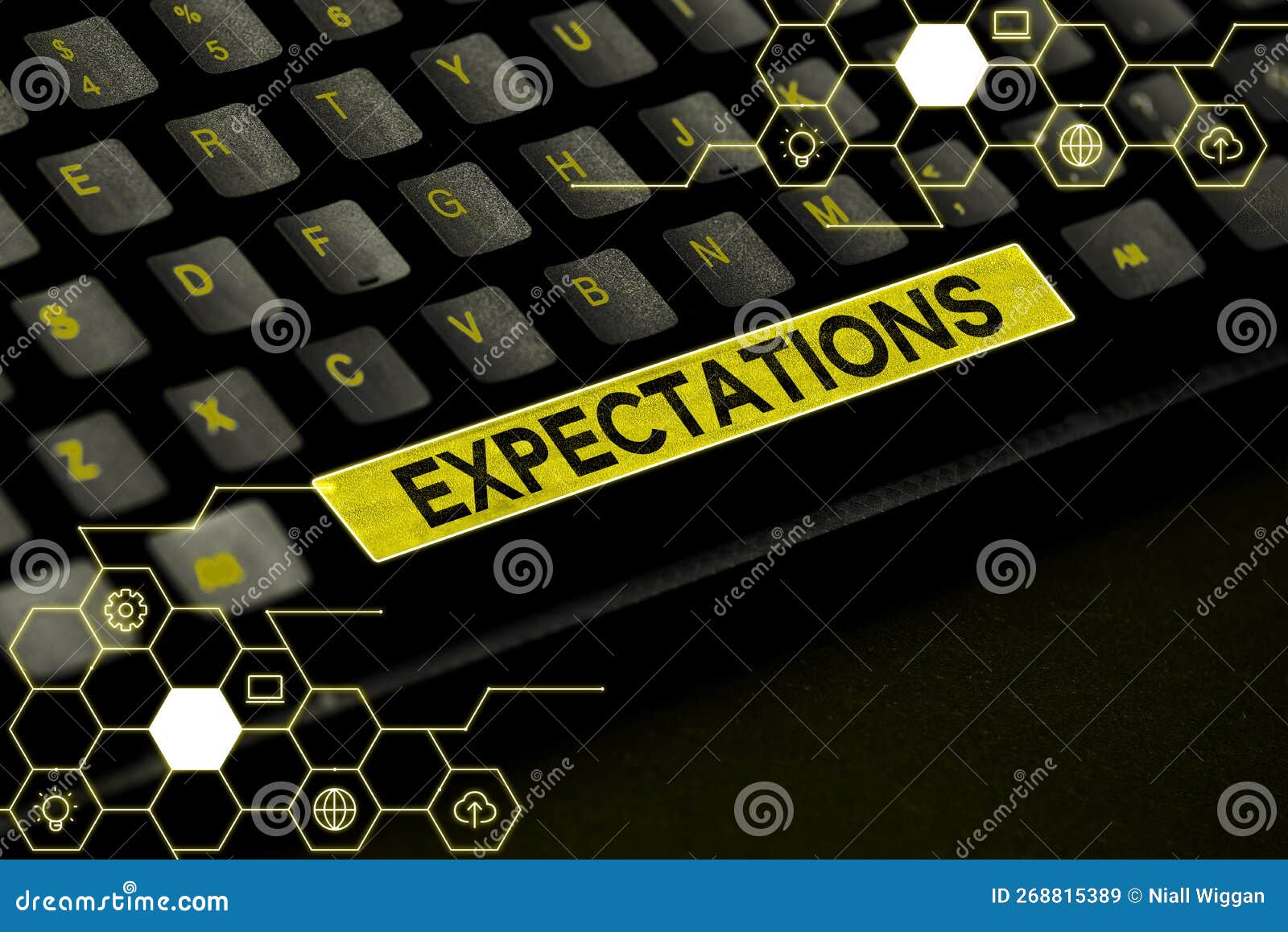 Text Caption Presenting Expectations. Conceptual Photo Strong Belief ...