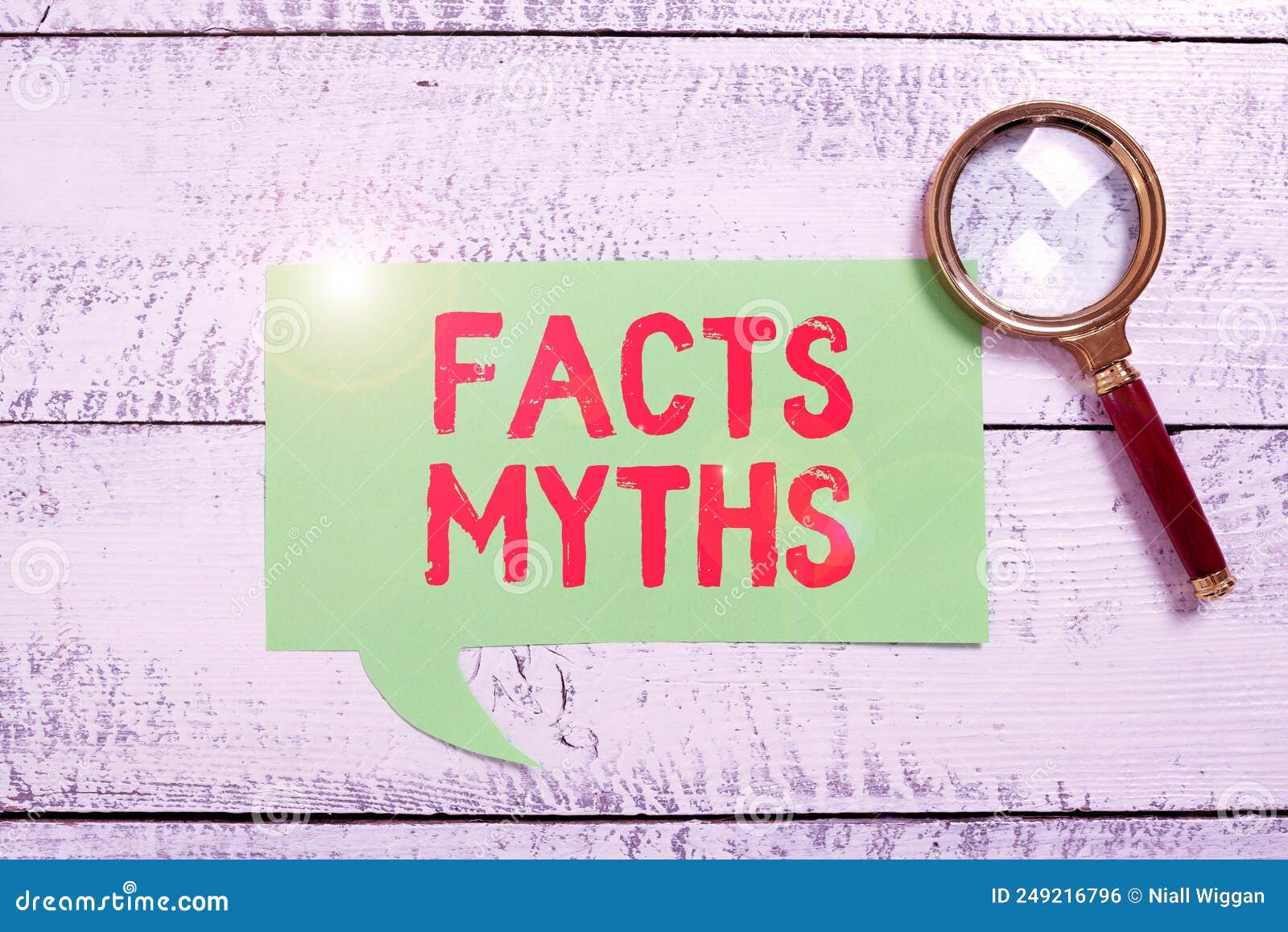 Text Caption Presenting Facts Myths. Word for Work Based on Imagination ...