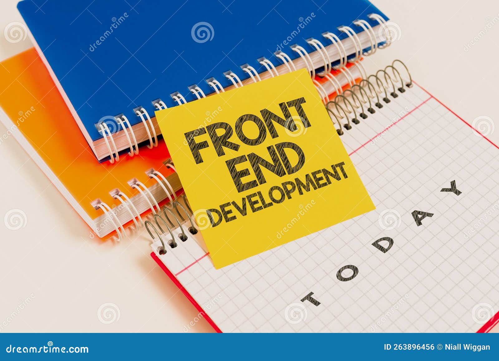 Text Caption Presenting Front End Development. Business Approach Altering Data To Graphical ...