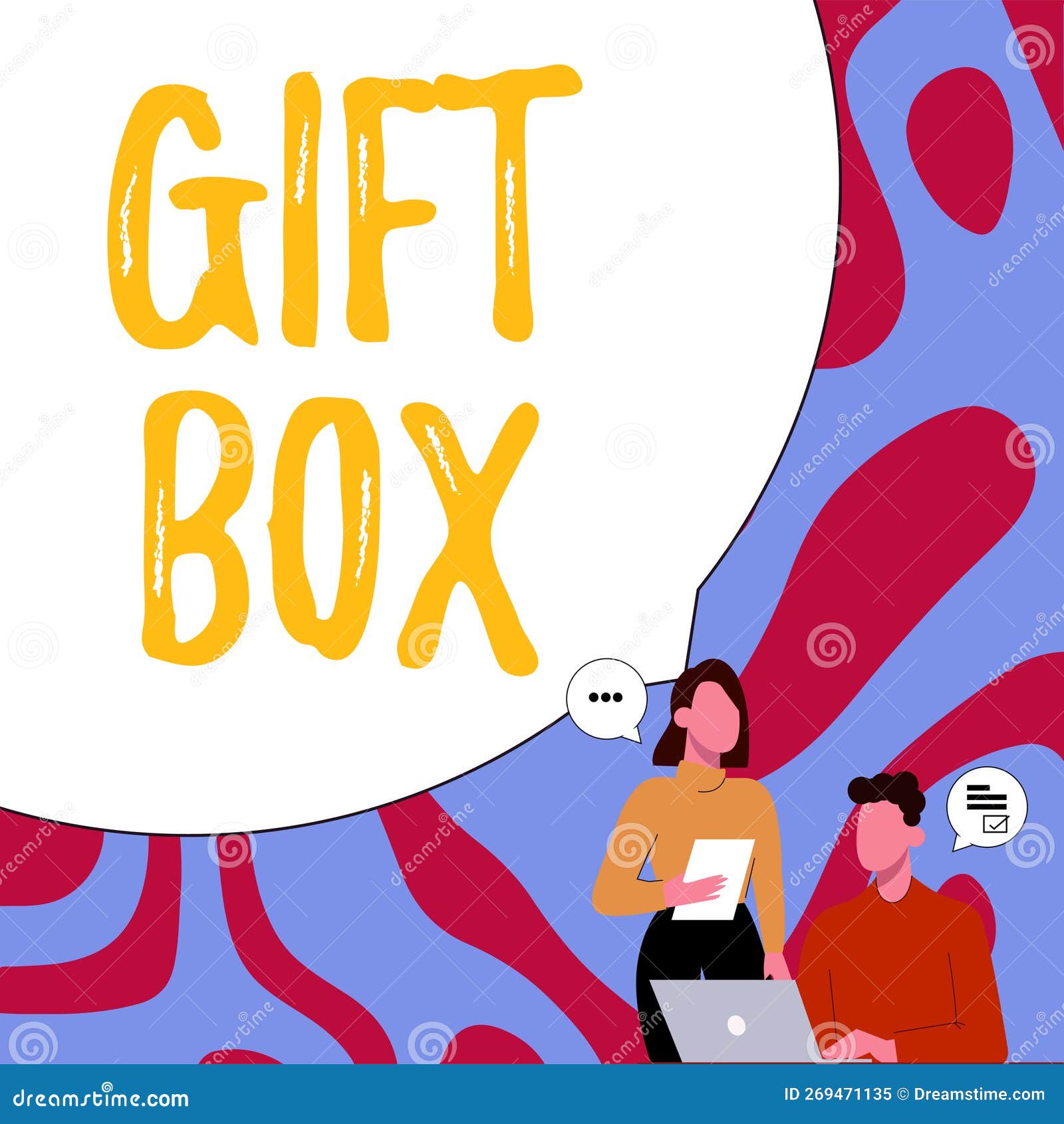 Text Caption Presenting Gift Box. Internet Concept a Small Cointainer ...