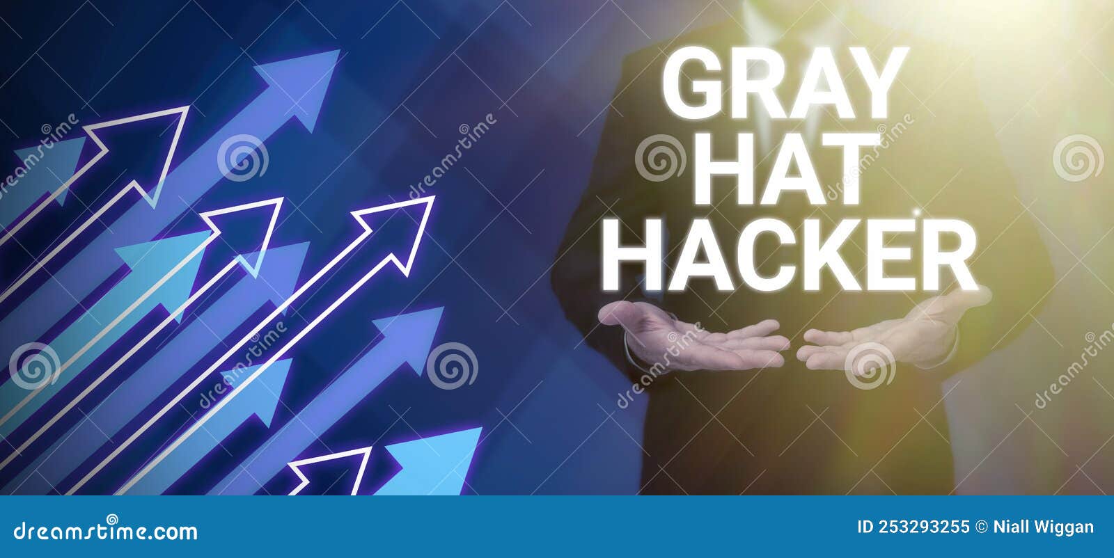 Text Caption Presenting Gray Hat Hacker. Business Approach Computer ...