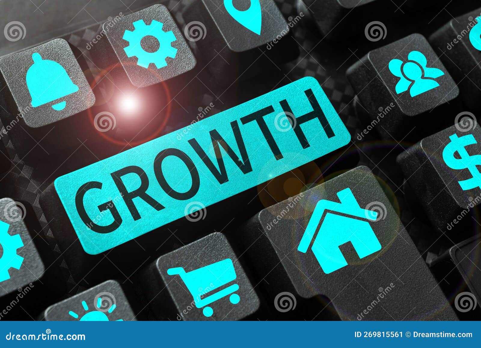 Text Caption Presenting Growth. Word for Process of Increasing in Size ...