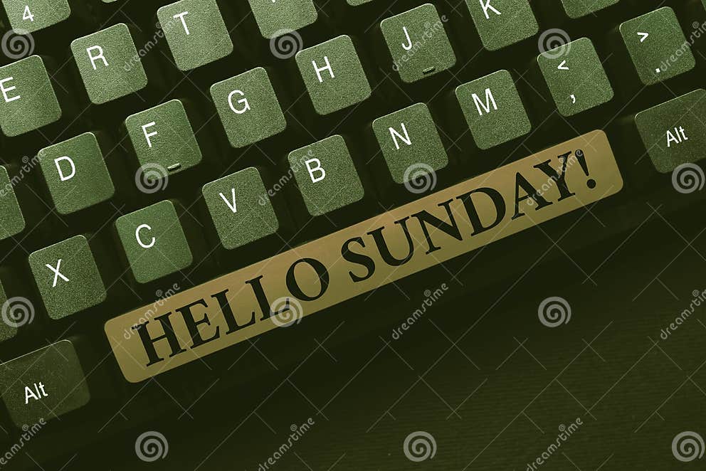 Conceptual Caption Hello Sunday. Business Overview Inspired Positive ... Conceptual Caption Hello Sunday. Business Overview Inspired Positive ...
