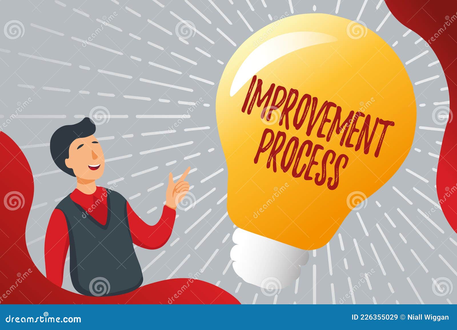 Writing Displaying Text Improvement Process. Business Showcase Ongoing ...