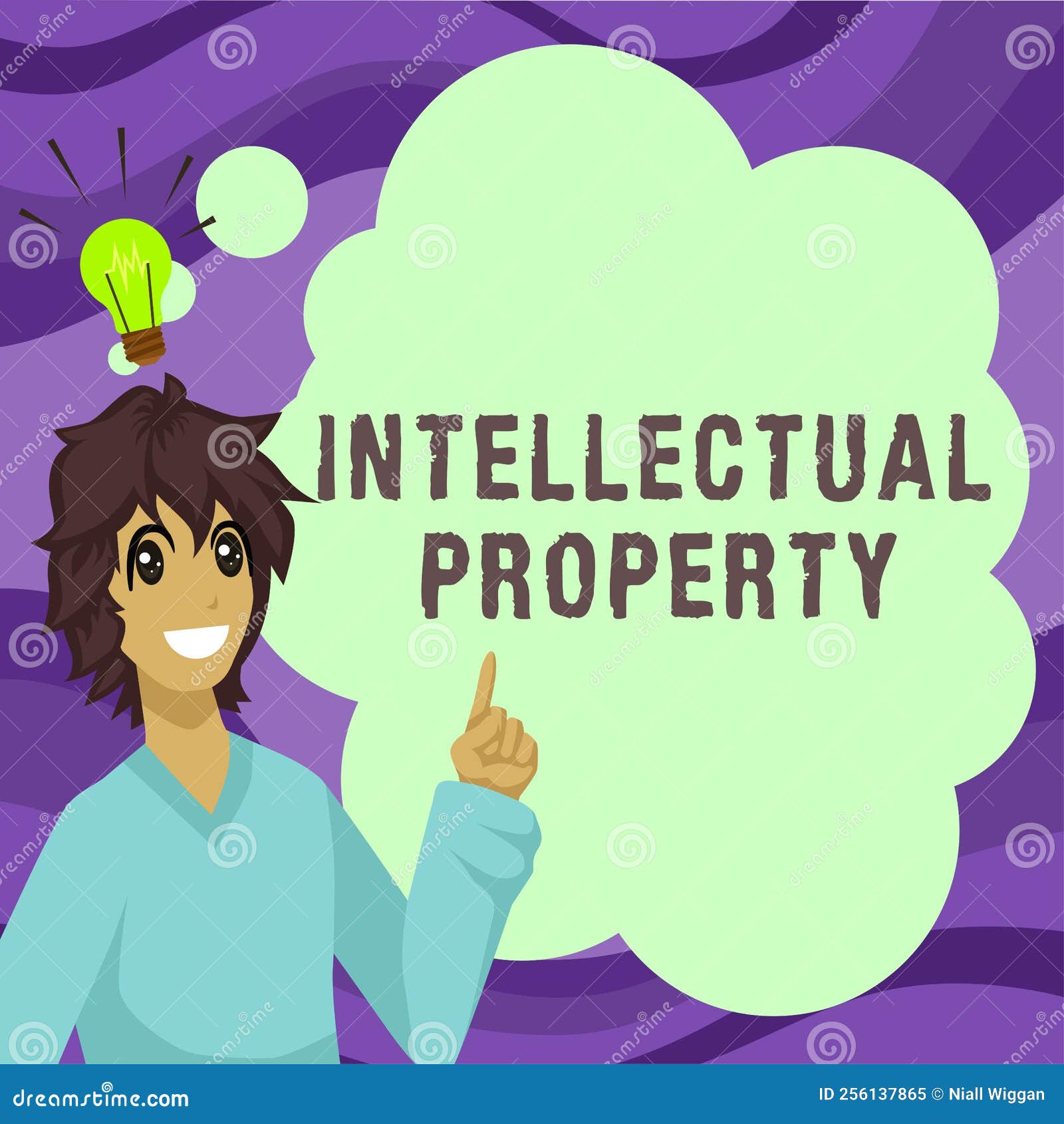 Text Caption Presenting Intellectual Property. Concept Meaning Protect ...