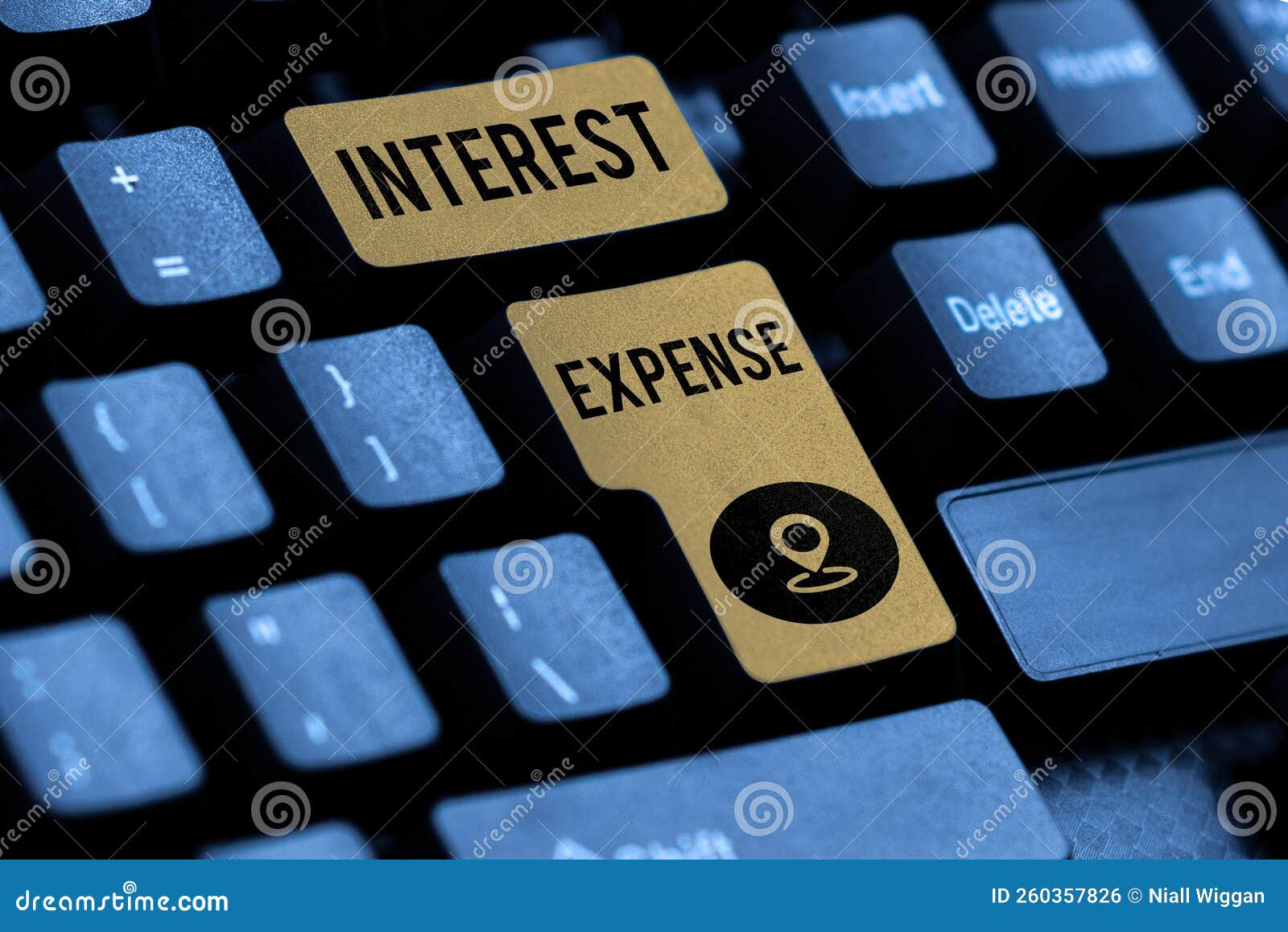 Text Caption Presenting Interest Expense. Word Written on Connects ...