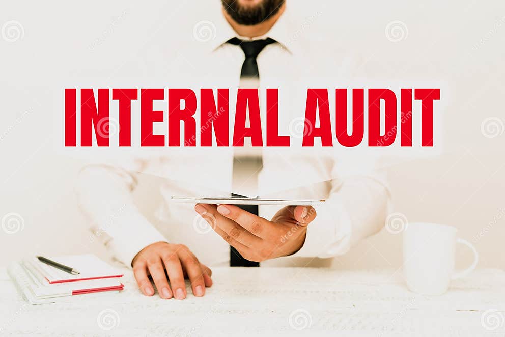 Text Caption Presenting Internal Audit. Business Showcase Evaluates the ...