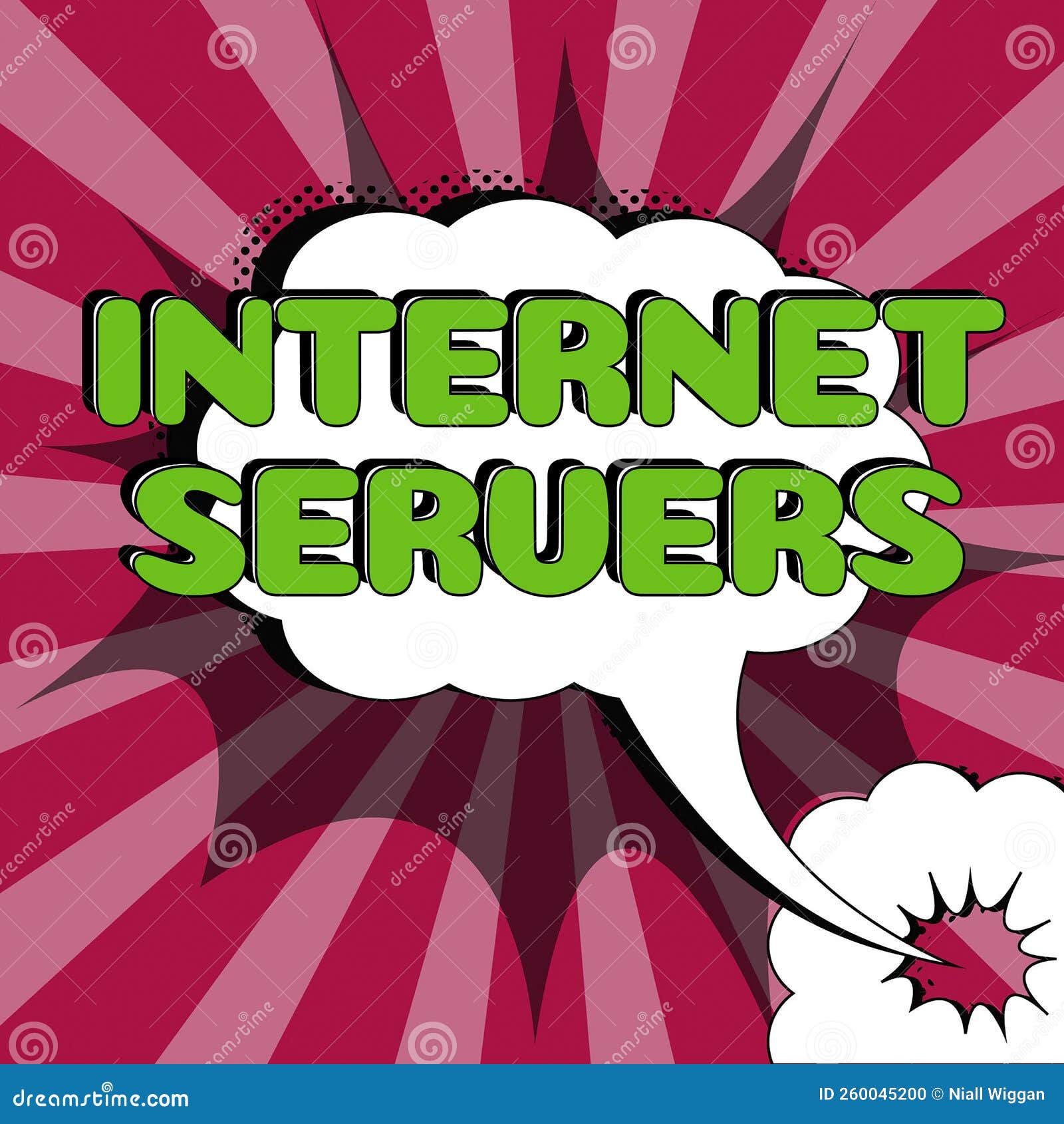 Text Caption Presenting Internet Servers. Internet Concept Browsing the ...