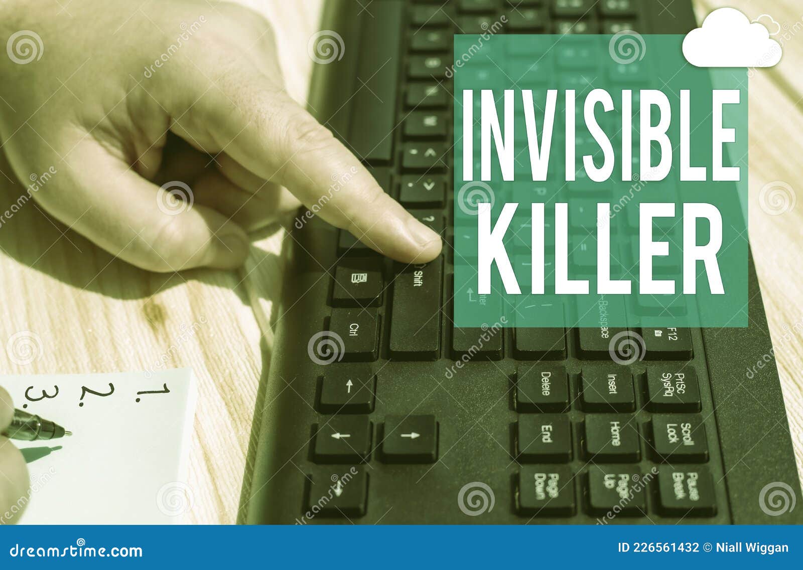 Text Caption Presenting Invisible Killer. Internet Concept Presence ...
