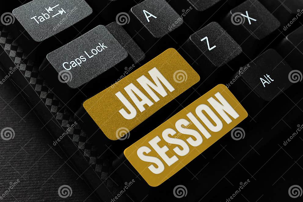 Text Caption Presenting Jam Session. Word Written on Impromptu ... Text Caption Presenting Jam Session. Word Written on Impromptu ...